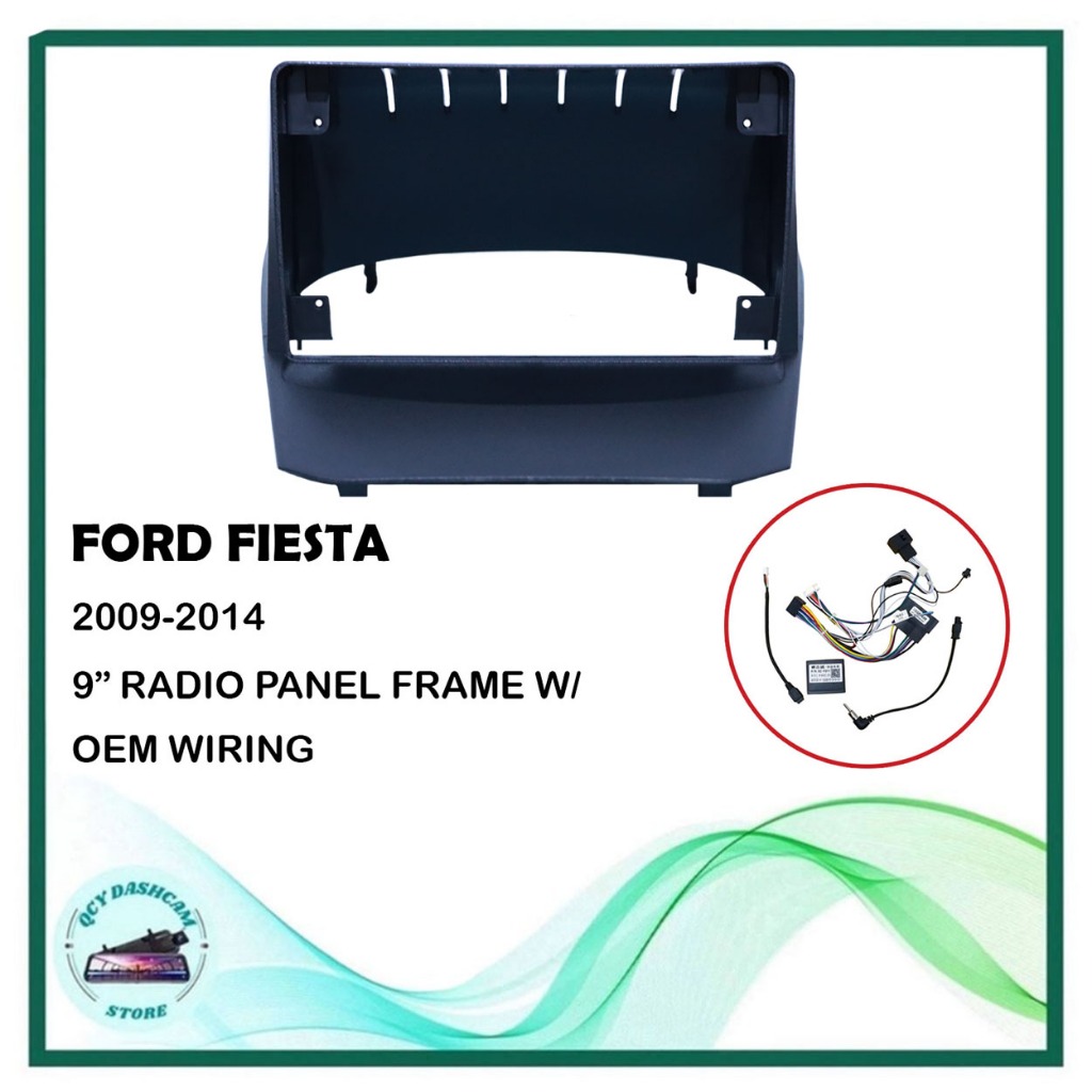 9" Android 2DIN Stereo Fascia Frame Panel For Ford Fiesta 2009-2014 ...