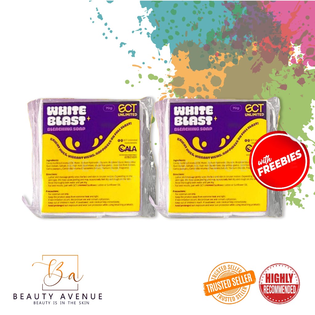 Skin Can Tell White Blast Bleaching Soap 2PCS (With Freebies) | Shopee ...