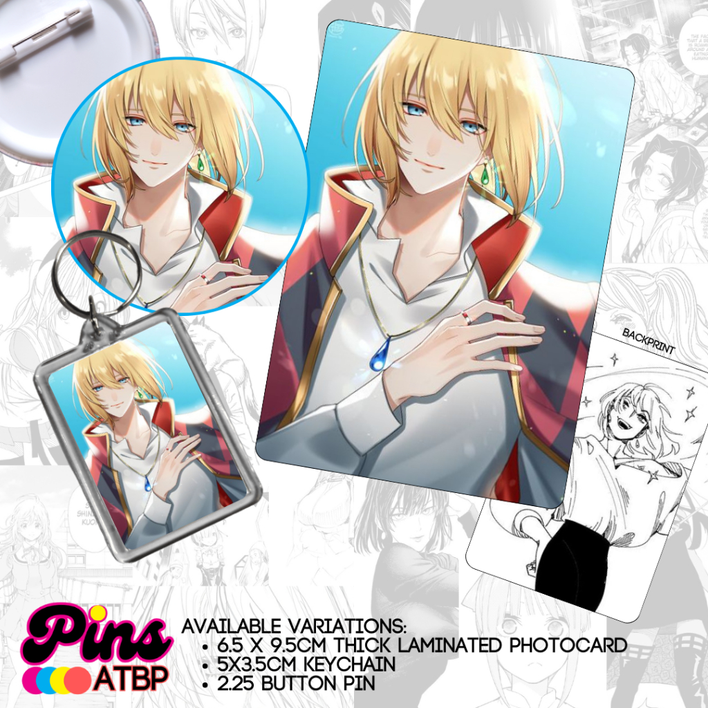 Howl Pendragon - Howl's Moving Castle Collectible Photocard Button Pin ...