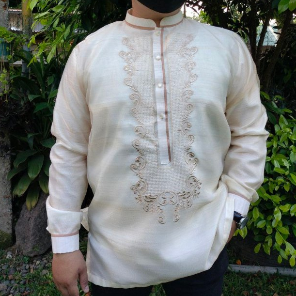 UZZO Modern Barong Tagalog Men [RANDOM BURDA] Graduation Oathtaking ...