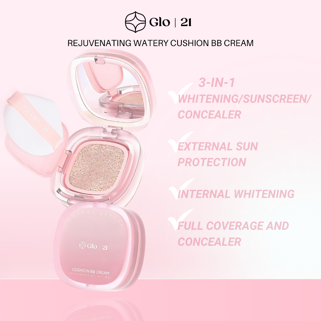 GLO21 REJUVENATING WATERY CUSHION BB CREAM Whitening with sun ...