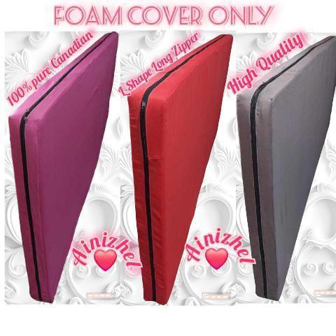 KING SIZE FOAM COVER PREMIUM CANADIAN PRINTED AND PLAIN COLOR / L SHAPE ...