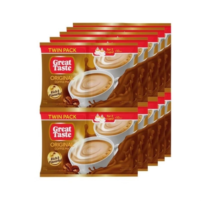 Great Taste Original 3 in 1 Twin Pack 33g Pack of 10 | Shopee Philippines