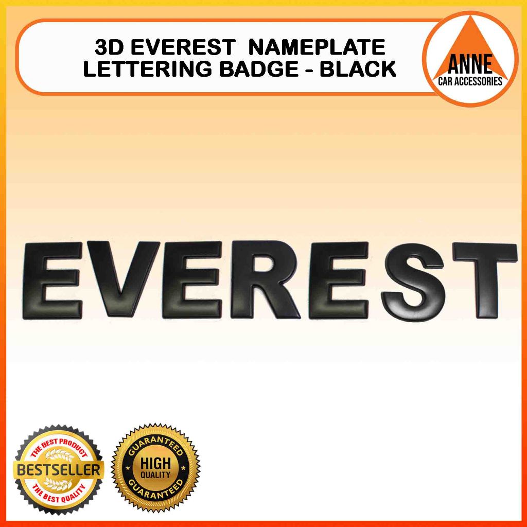 Car Hood Emblem Sticker for Ford Everest Decals / Black & Silver ...