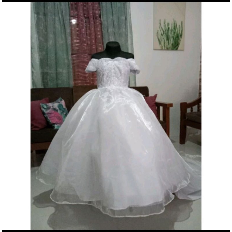 Gown for Little Bride Longback | Shopee Philippines