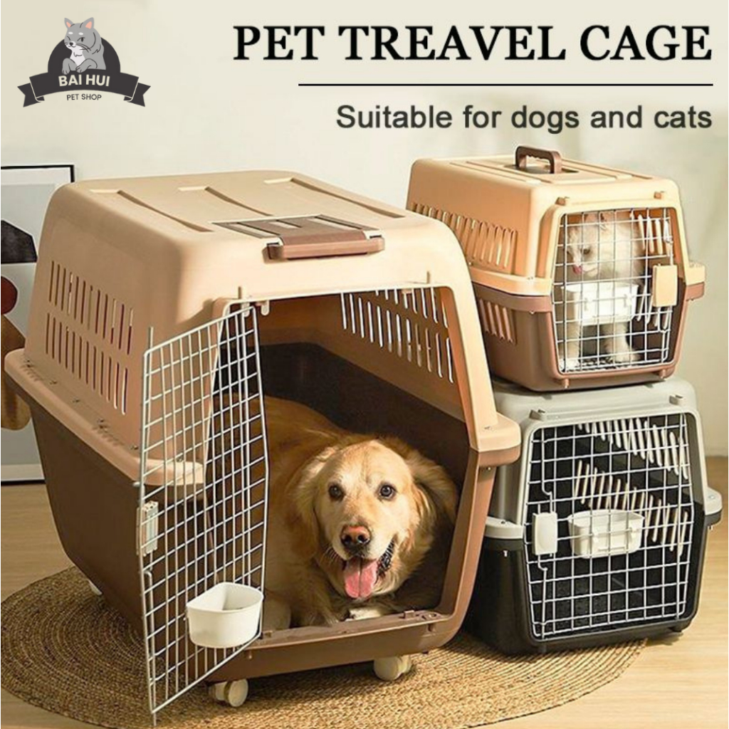Portable Cat Dog Trip Cage Pet Carrier Outdoor Pet Travel Consignment ...