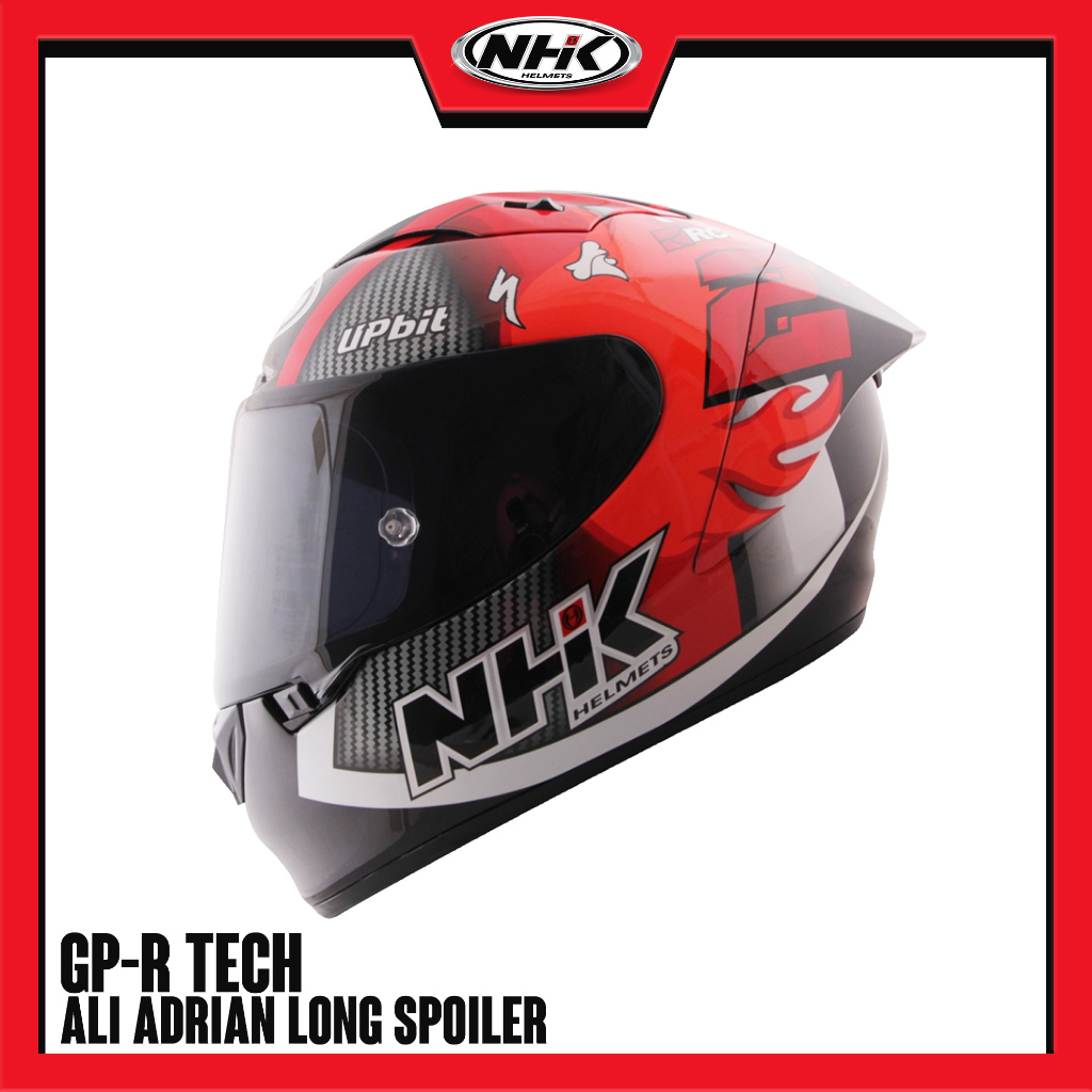 NHK Helmet GPR TECH V2 Ali Adrian Long Spoiler Double D Ring | Shopee ...
