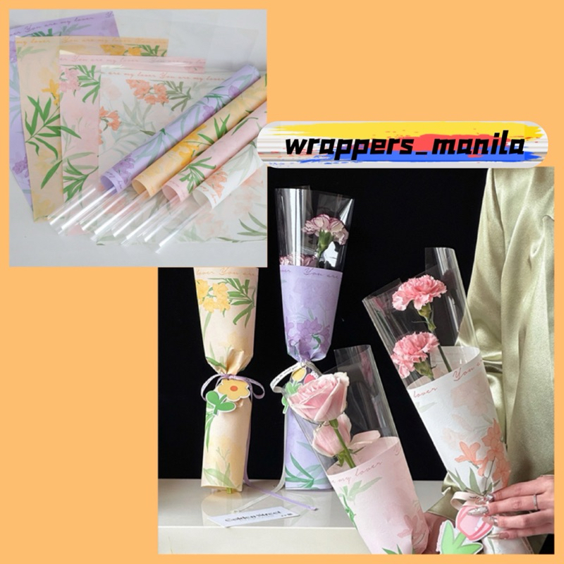 20pcs Single Stem Floral Wrappers Bouquet Wrapping Paper | Shopee ...