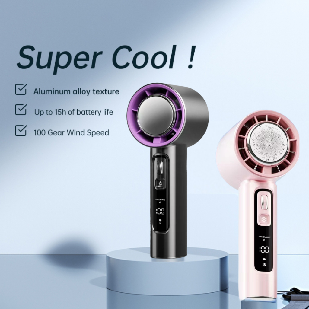 Jisulife Mini Fan Rechargeable Handheld Fan Strong Wind 100 Gear Wind ...