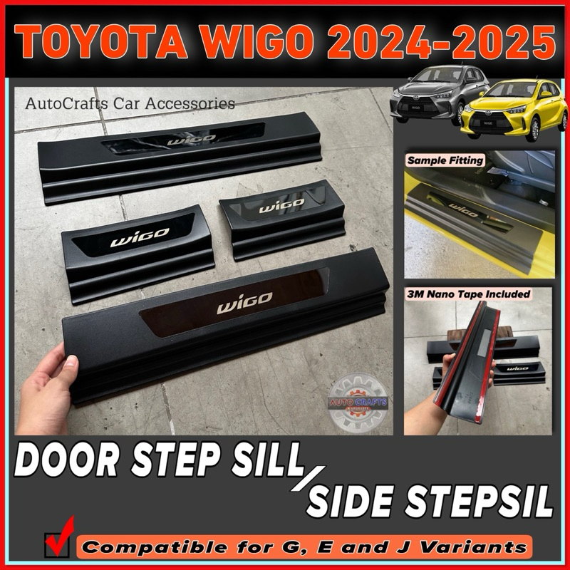 TOYOTA WIGO 2024-2025 DOOR SIDE STEPSIL / STEP SILL | Shopee Philippines