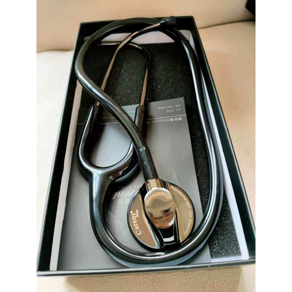 stethoscope double silver back stainless steel titanium black ...