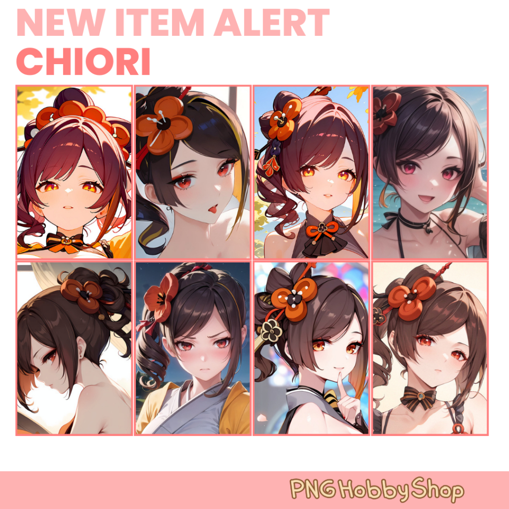 Chiori Genshin Impact Anime Photocard and Keychain - PNG Hobby Shop ...