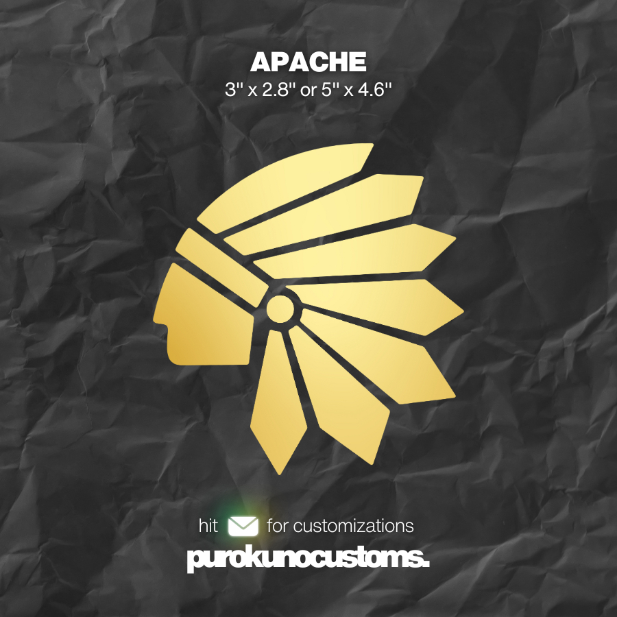APACHE CAR & MOTORCYLE RANDOM VINYL DECAL STICKER SERIES - UNLEASH YOUR ...