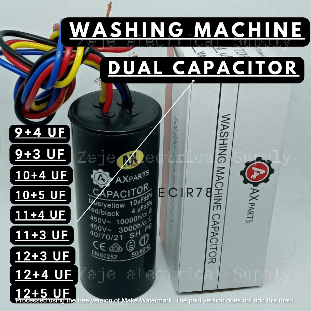 Capacitor Dual Washing Machine(450VAC) | Shopee Philippines