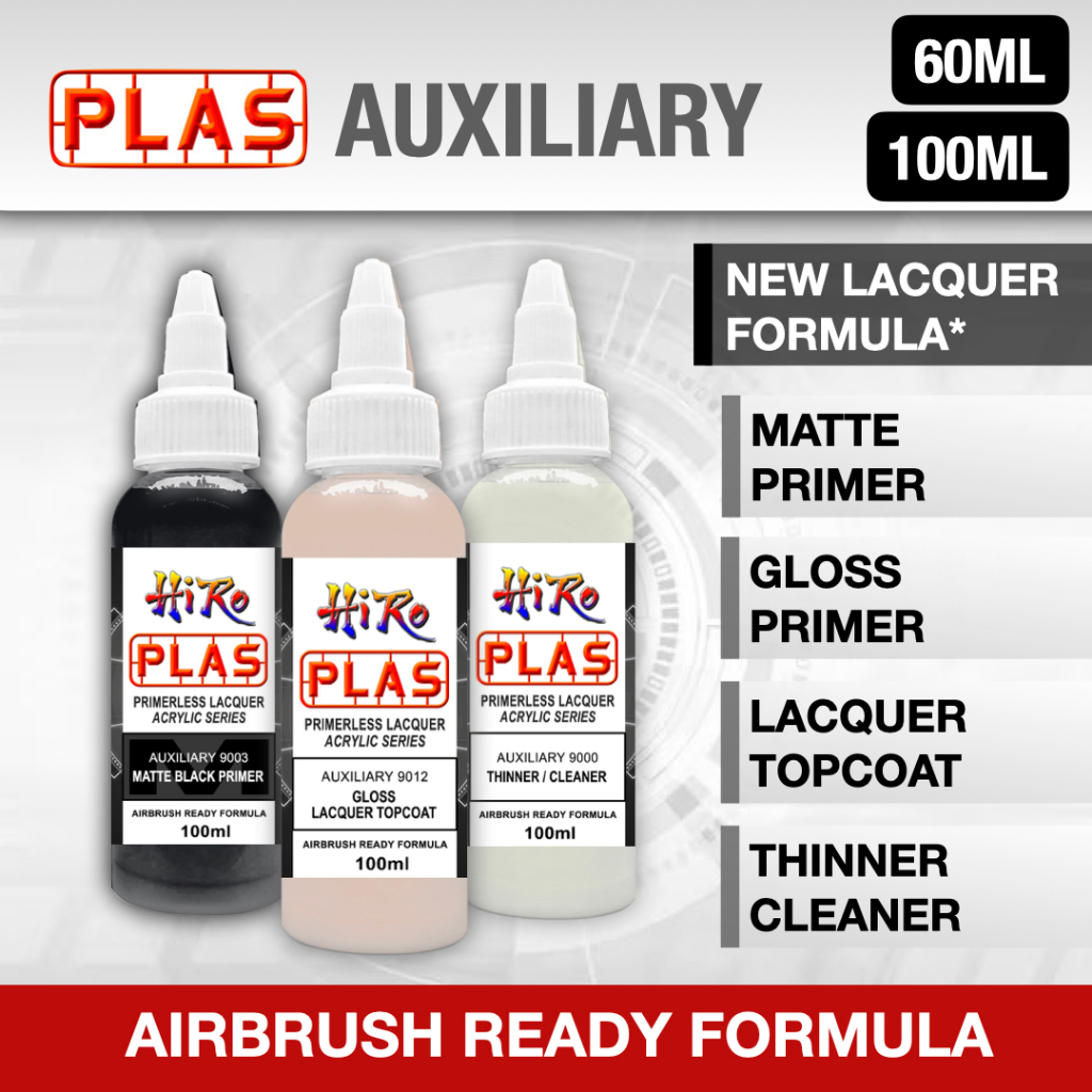 PLAS Auxiliary 60ML/100ML: Thinner Cleaner / Matte and Gloss Primer ...