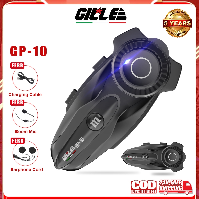 𝗕𝗣𝗦 GILLE GP10 Helmet Bluetooth Headset For Motorcycle Intercom W/mic ...