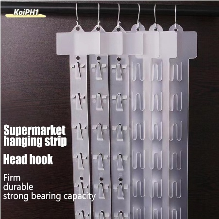 KOI 12 Injections Pvc Transparent Plastic Hanging Clip Strips Store ...