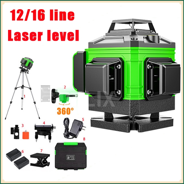 【COD】12 / 16 line laser level measurement laser measuring tool lazer ...