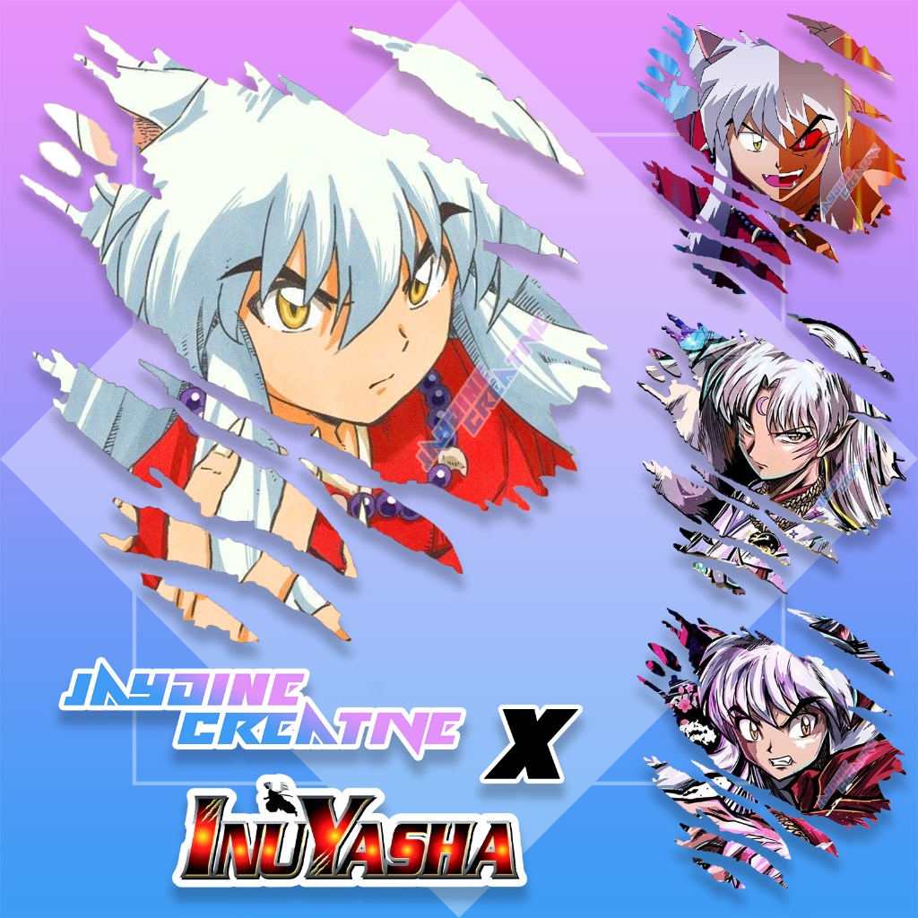 Jaydine Creative : Inuyasha - Anime (Scratch Design Sticker) waterproof ...
