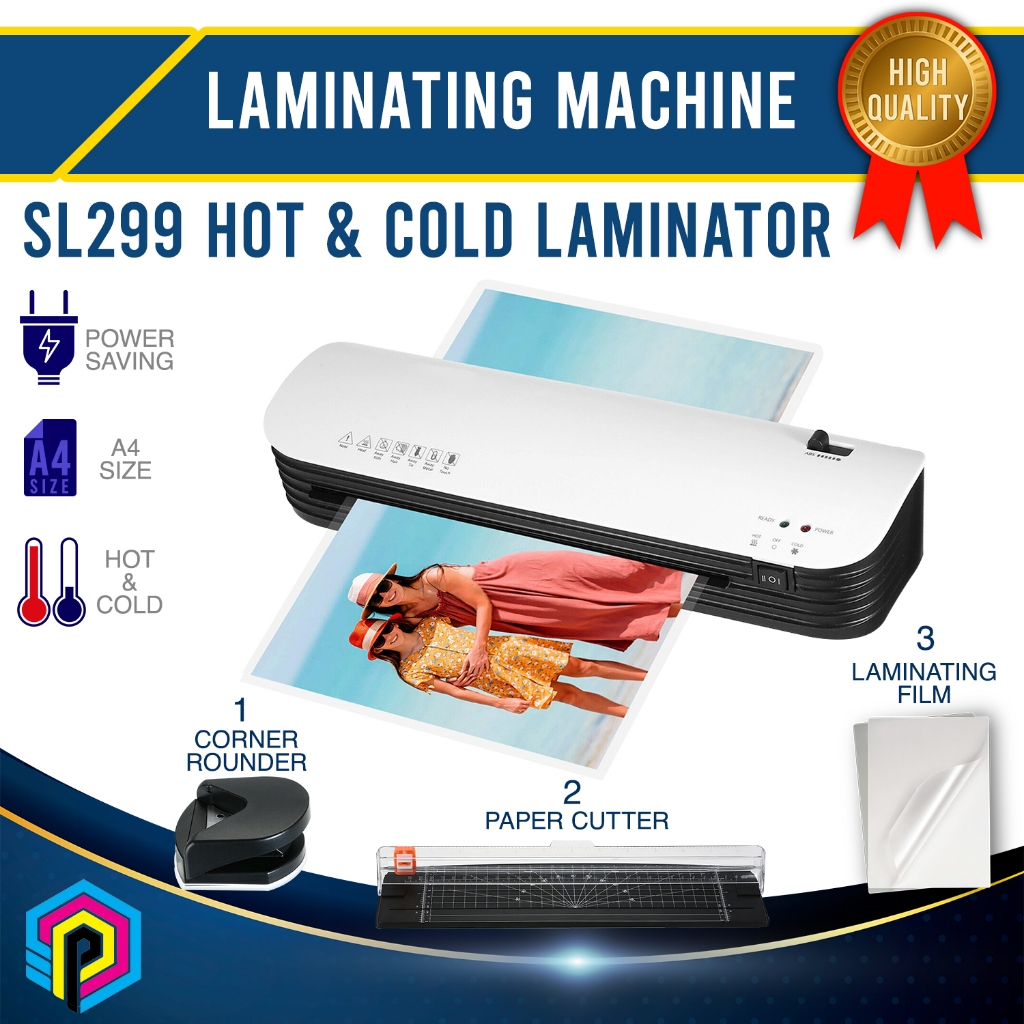SL299 Laminating Machine A4 Hot/Cold Lamination with FREEBIES | Shopee Philippines