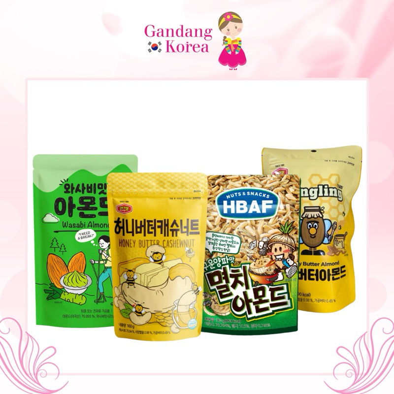 Korean Honey Butter Almonds Murgerbon Cashew Wasabi Almonds Nuts ...