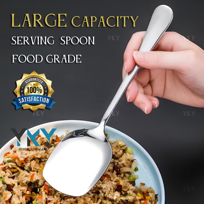 Serving Spoon Makapal Stainless Steel Serving Spoon Set Kutsara Dinner ...