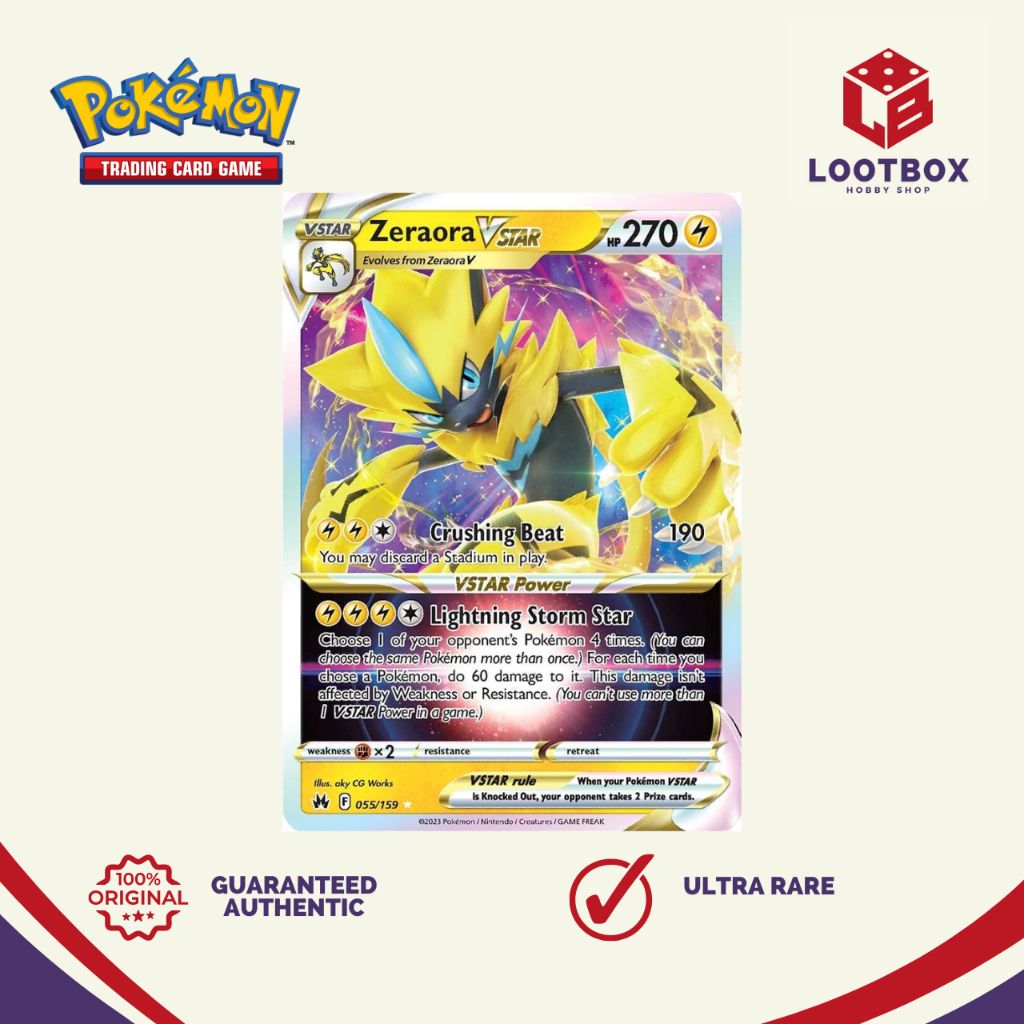 Pokemon Card Game: Zeraora VSTAR (Ultra Rare) - Crown Zenith | Shopee ...
