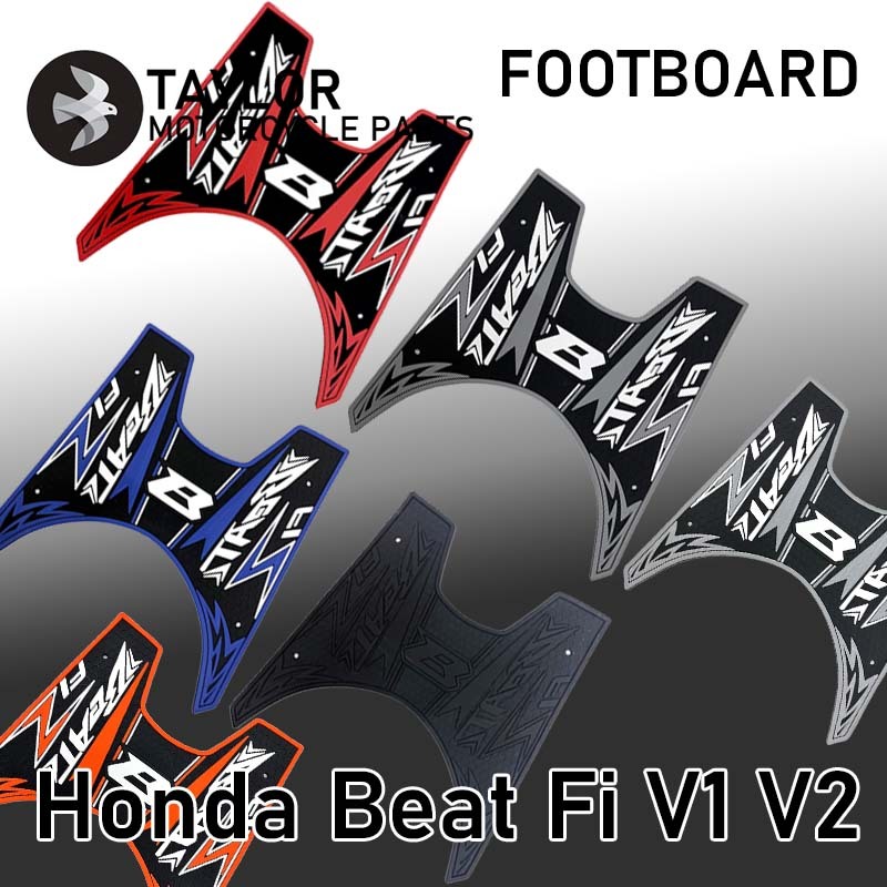 HONDA CLICK 125/150 RUBBER FOOTBOARD MATTING WITH BOLTS FOR HONDA BEAT ...