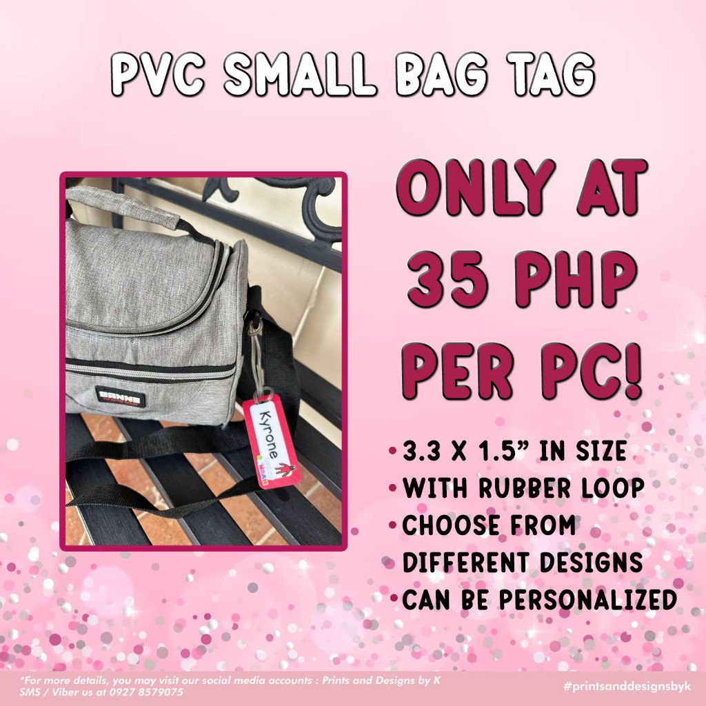 PVC BAG TAG SMALL MINI | pndk | Shopee Philippines