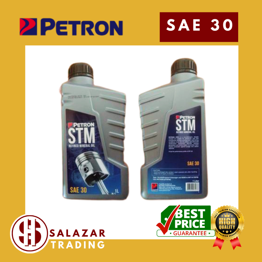 PETRON STM REFINED MINERAL OIL SAE 30 GASOLINE ENGINE 1LITER | Shopee ...