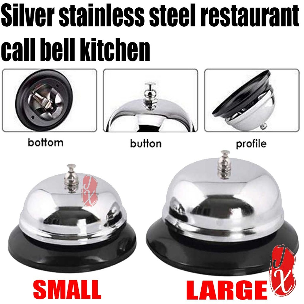 Call Bell Service Ring Stainless Steel Service Bell Kitchen Hotel Bell ...