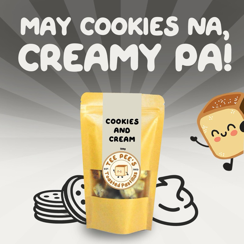 Tee Pee’s Toasted Pastillas Cookies N’ Cream (Inclusive of Shopee Fees ...