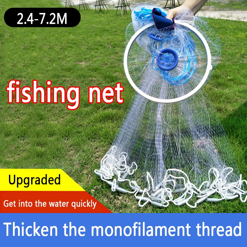 Fishing nets 7.2M upgraded version of American hand thrown fishing nets ...