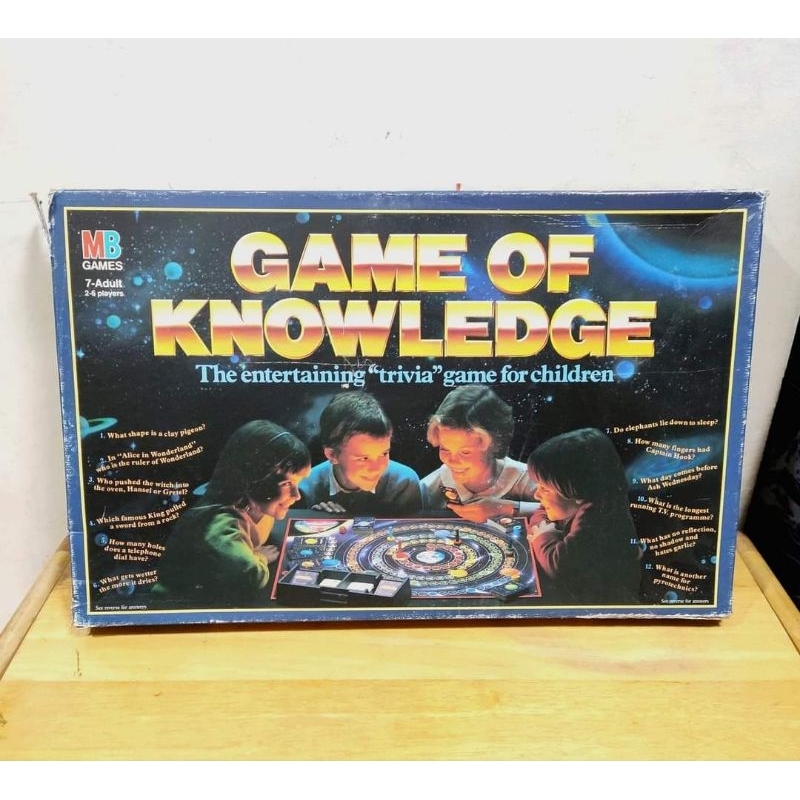Vintage Game Of Knowledge 1984- fun family trivia board game | Shopee ...