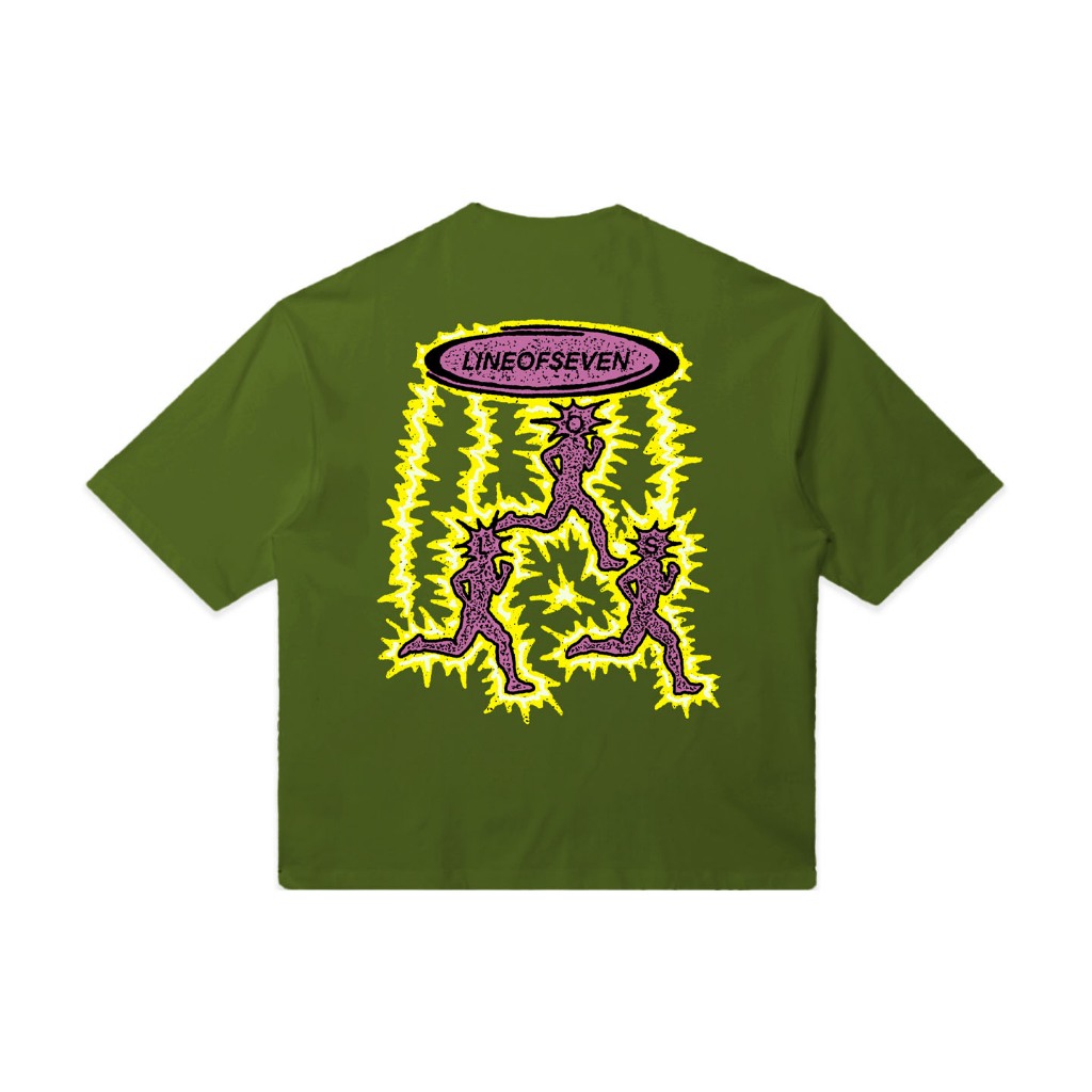 Line of Seven Connect Tee (olive green) | Shopee Philippines