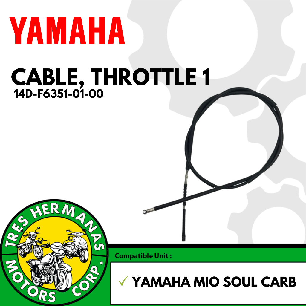 CABLE, BRAKE FOR YAMAHA MOTORCYCLE : MIO SOUL CARB ( 14D-F6351-01-00 ...
