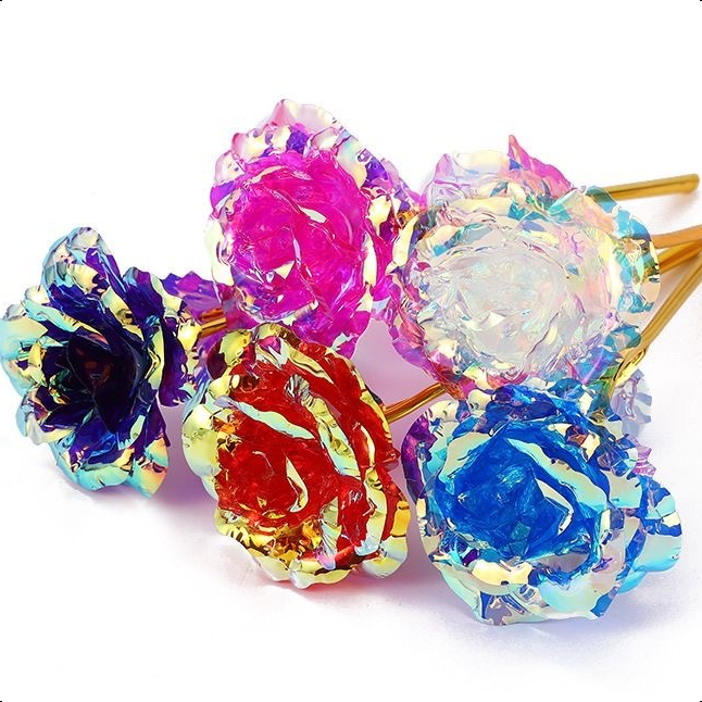 Gold Foil Rose Artificial Flowers Rose Birthday Valentine's Day Gift ...