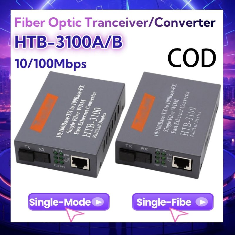 HTB-3100 A&B Lightning delivery Transceiver Fiber Media Converter long ...