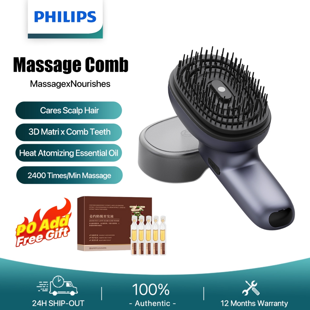 Philips Head Massage Comb Head Massager Scalp Smart Massage Comb Hair ...