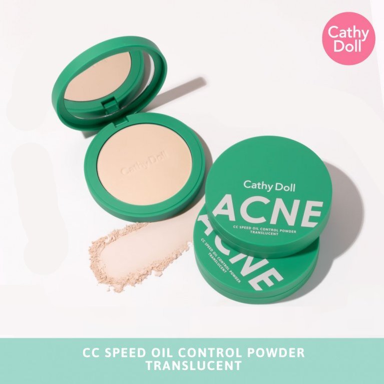 Cathy Doll Acne CC Speed Oil Control Powder Translucent 4.5G | Shopee ...