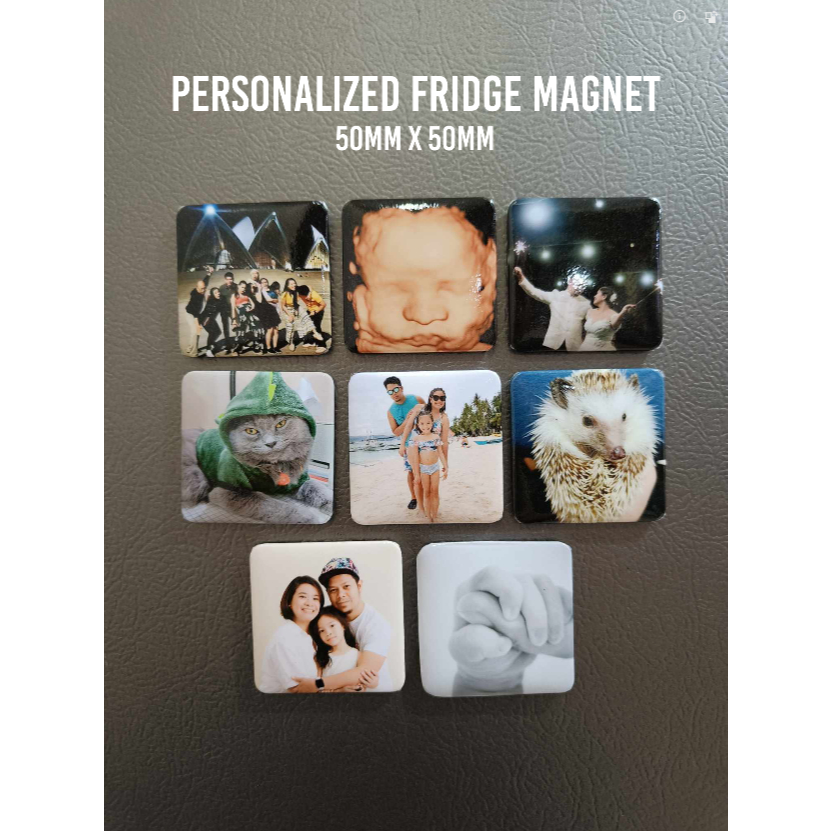 Personalized Fridge Magnet Square 50mm x 50mm | Shopee Philippines
