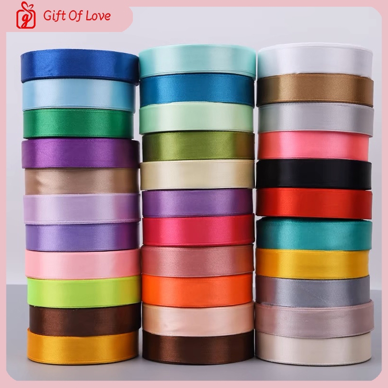 (2.5cm/25 Yards)Gift Ribbon Color Ribbon Diy Gift Packaging Flower ...