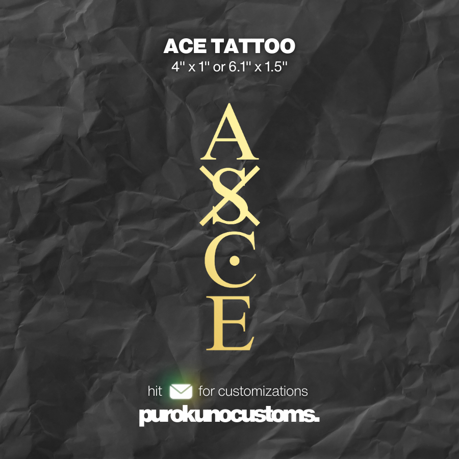 ACE TATTOO - ONE PIECE CAR & MOTORCYCLE VINYL DECAL STICKER SERIES ...