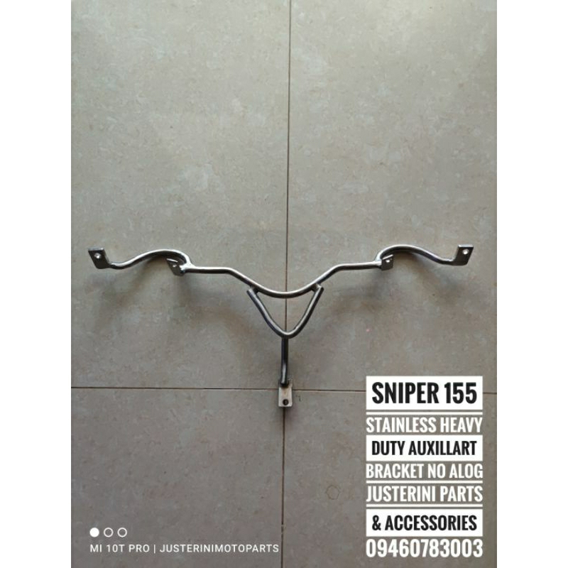 SNIPER 155 STAINLESS HEAVY DUTY AUXILLARY BRACKET NO ALOG | Shopee ...