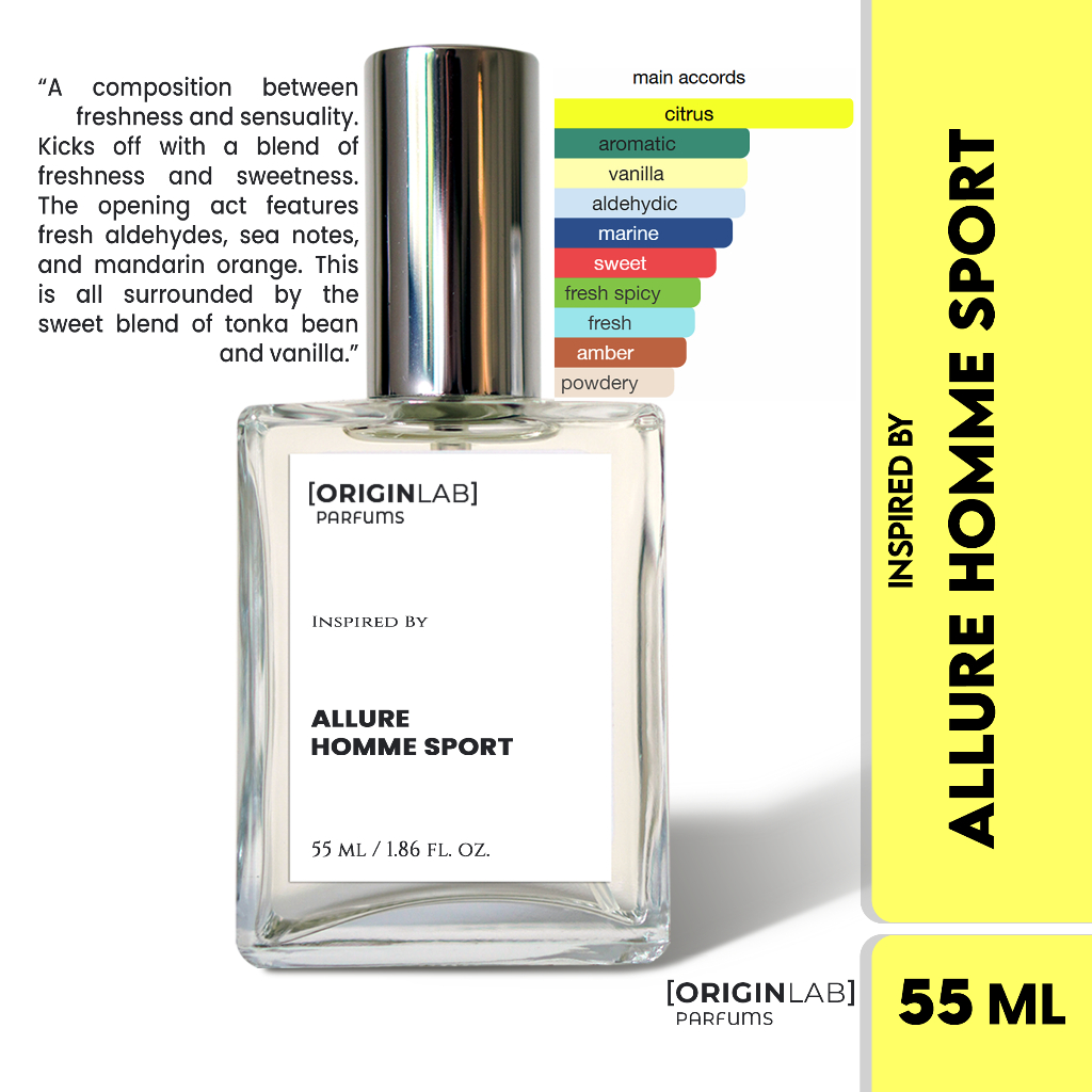 CH@NEL ALLURE HOMME SPORT Inspired Perfume ORIGINLAB Parfum Oil Based ...
