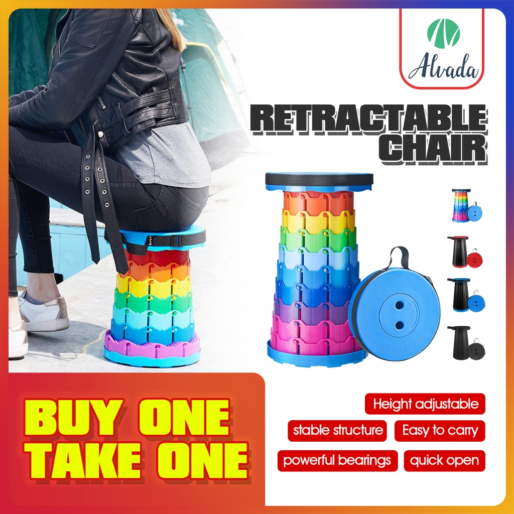 Folding Chair Upuan Adjustable Chair Camping Foldable Stool Retractable ...