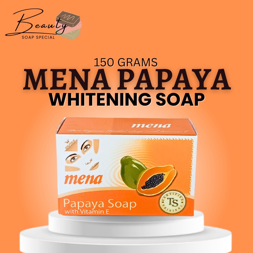 Papaya Soap Whitening Original By Mena 150g Lightening Younger Looking ...