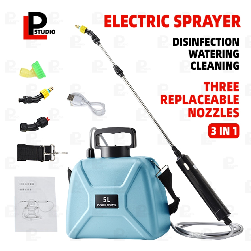 5L Electric sprayer 360° rotating nozzle garden irrigation disinfection ...
