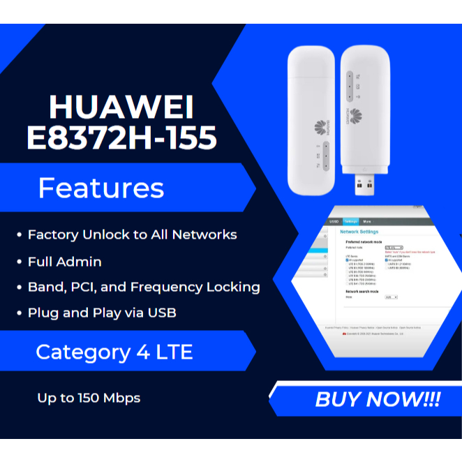 Huawei 4G USB Wifi Wingle E8372h-155 | Shopee Philippines