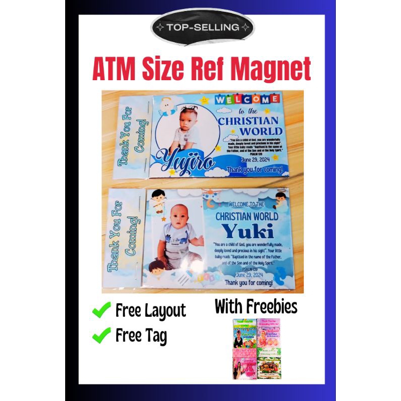 Ref Magnet Souvenirs Giveaways for Birthday Christening Baptism Wedding ...